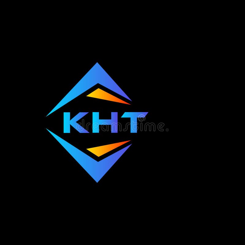KHT Abstract Technology Logo Design on Black Background. KHT Creative ...