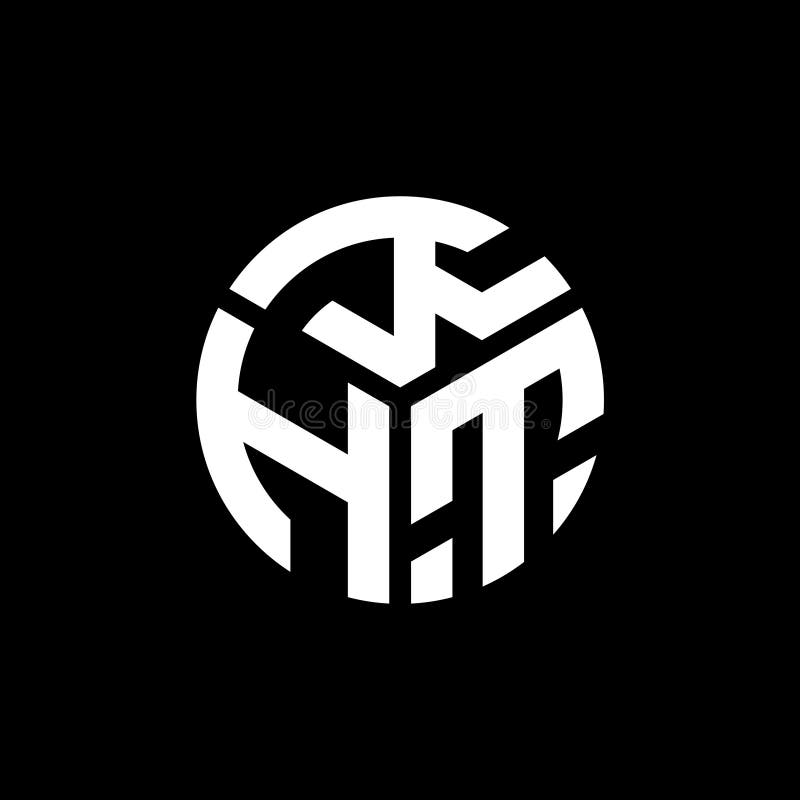 KHT Letter Logo Design on Black Background. KHT Creative Initials ...