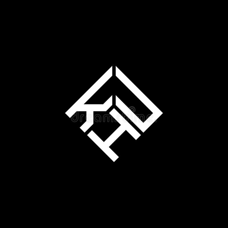 KHU Letter Logo Design on Black Background. KHU Creative Initials ...