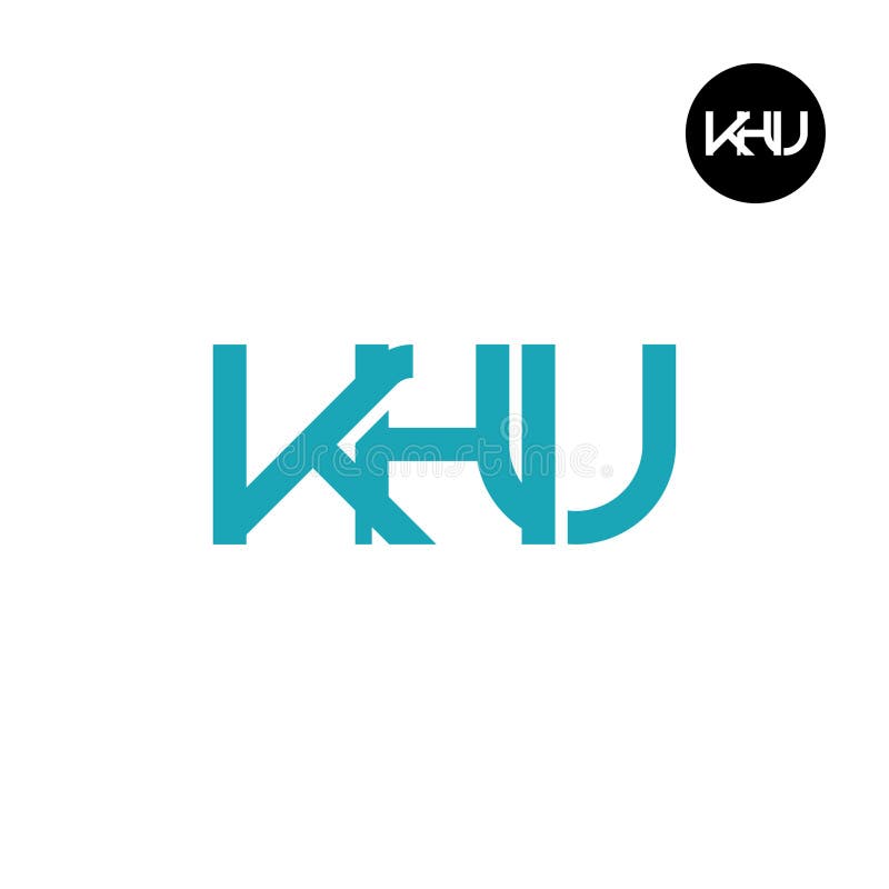 KHU Logo Letter Monogram Design Stock Vector - Illustration of names ...
