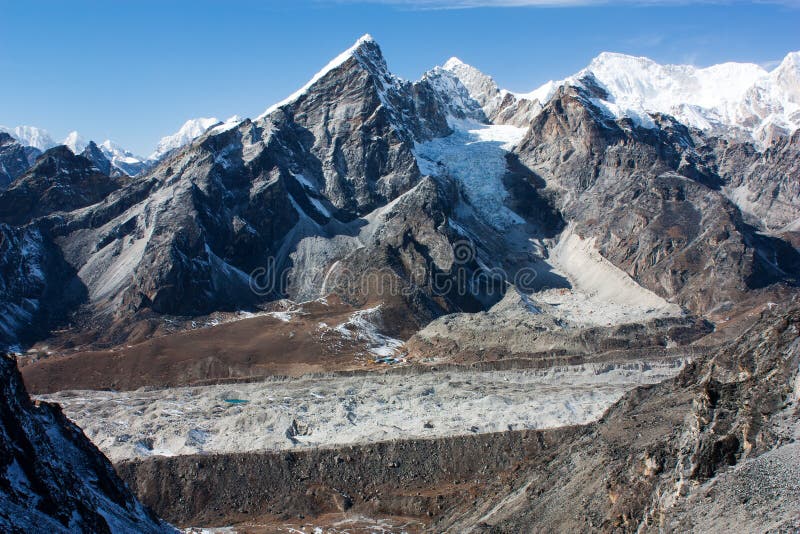 Khumbu glacier stock image. Image of scenery, glacier - 23151989
