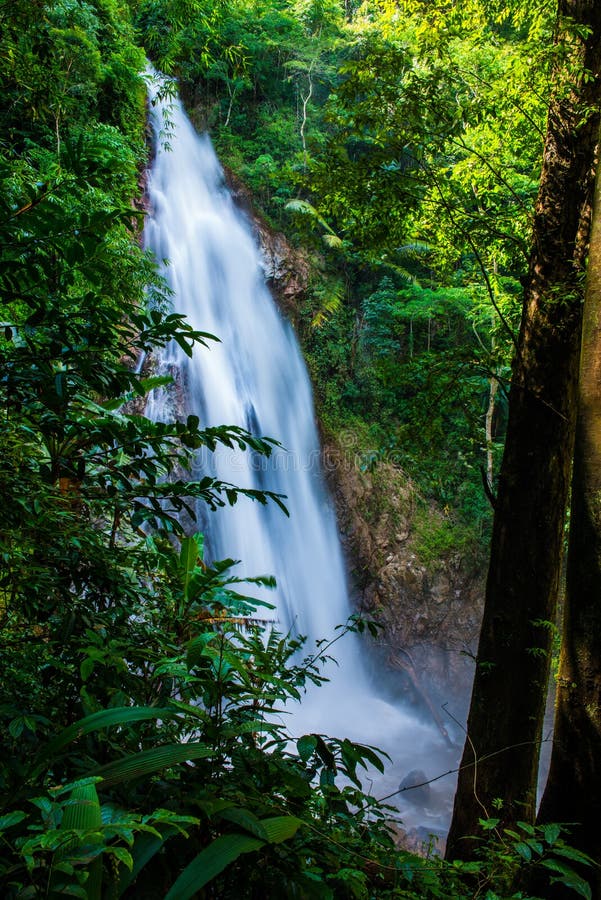 Khunkorn Waterfall at Chiang Rai Province Stock Image - Image of ...