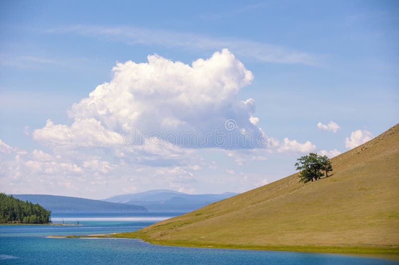 The Khuvsgul Lake in Mongolia Stock Photo - Image of view, mountains ...