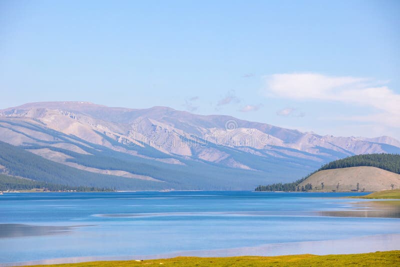 The Khuvsgul Lake in Mongolia Stock Photo - Image of nomads, mountains ...