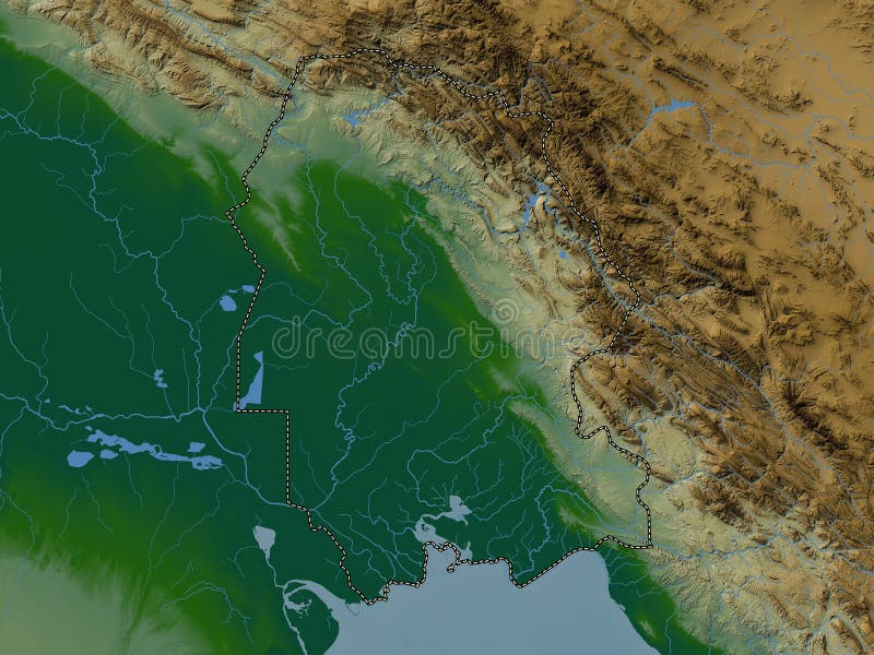 Khuzestan, Iran. Physical. No Legend Stock Image - Image of shape ...