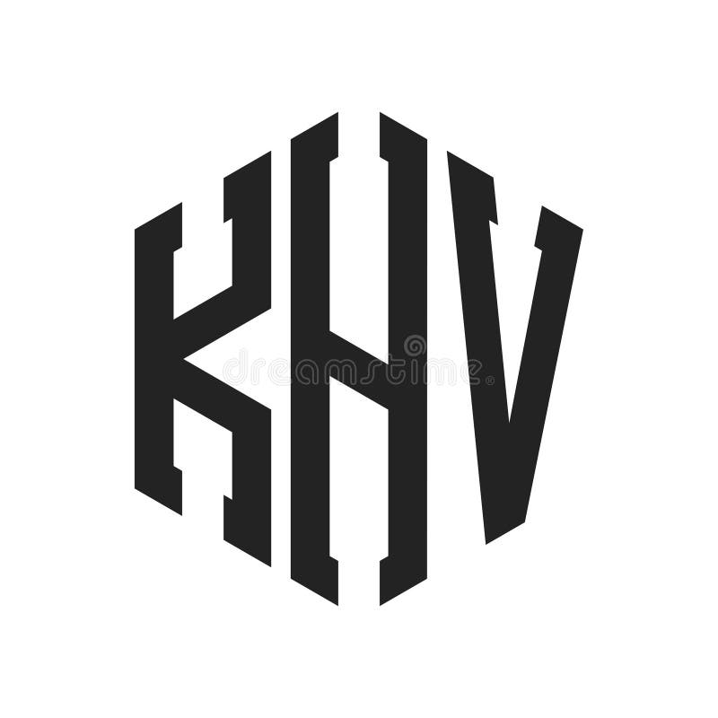KHV Logo Design. Initial Letter KHV Monogram Logo Using Hexagon Shape ...