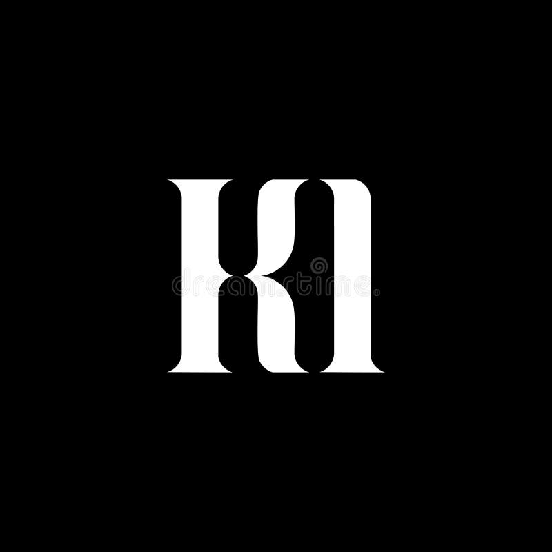 KI K I Letter Logo Design. Initial Letter KI Uppercase Monogram Logo ...