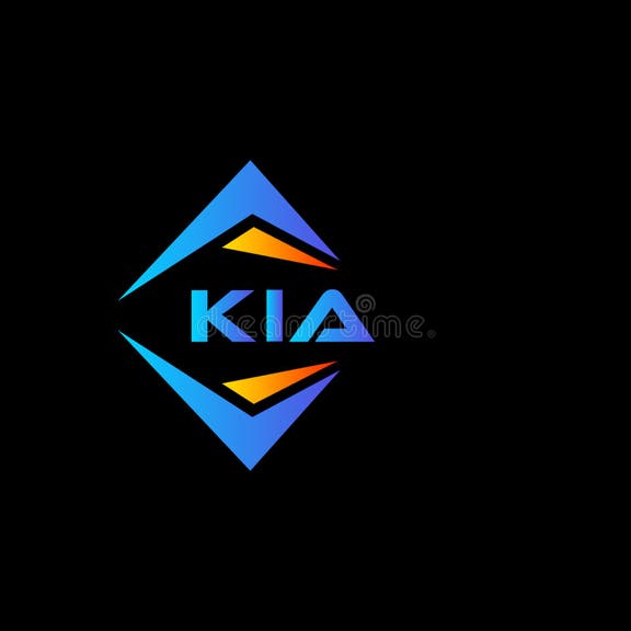 KIA Abstract Technology Logo Design on Black Background. KIA Creative ...