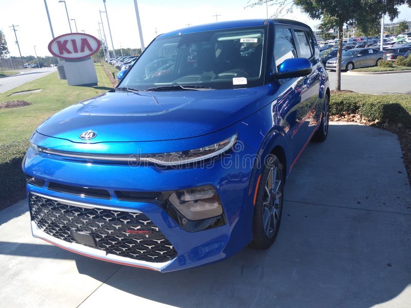 Kia Soul Blue Beautiful Car Editorial Stock Image - Image of blue ...