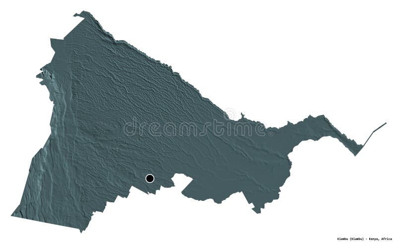 Kiambu, County of Kenya, on White. Administrative Stock Illustration ...