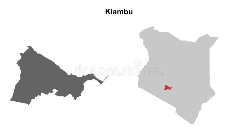 Kiambu County Blank Outline Map Stock Illustrations – 3 Kiambu County ...