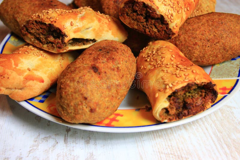 Kibbeh and Bourek on a Plate Stock Image - Image of kibe, dish: 138871477