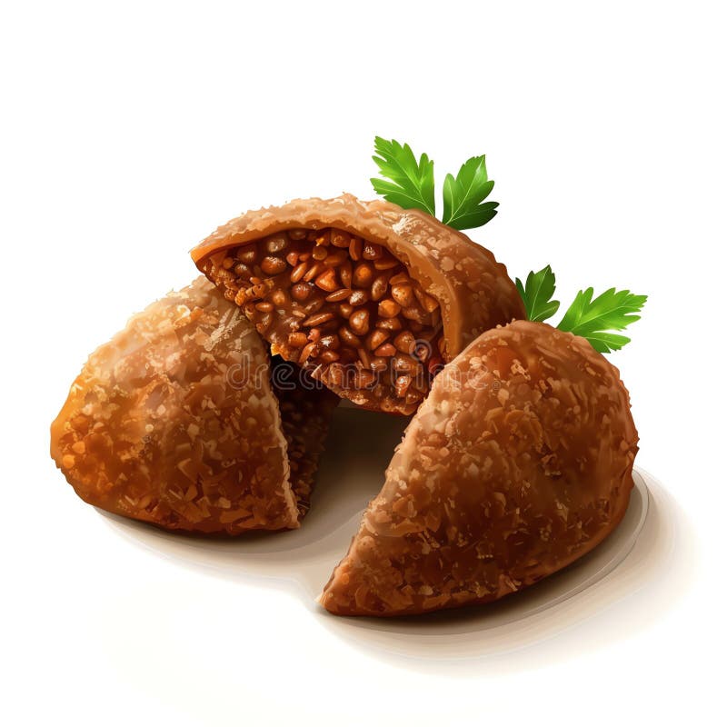 Kibbeh islamic arabic food stock illustration. Illustration of moslem ...