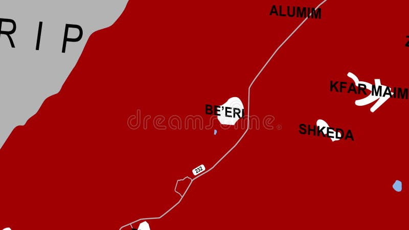 Kibbutz Be Eri October 7 Map Stock Footage - Video of nahal, kibbutz ...