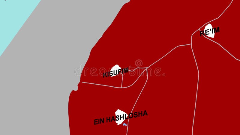 Kibbutz Kisufim October 7 Map Stock Video - Video of ofakim, gaza ...