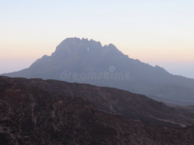 Kibo Peak stock image. Image of kibo, uhuru, kilimanjaro - 43610611