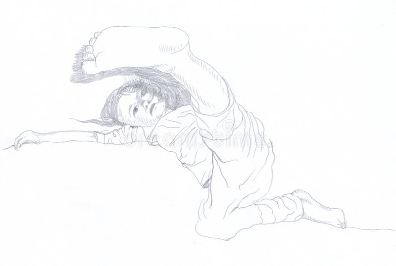 Kick stock illustration. Illustration of freehand, crayon - 23260291