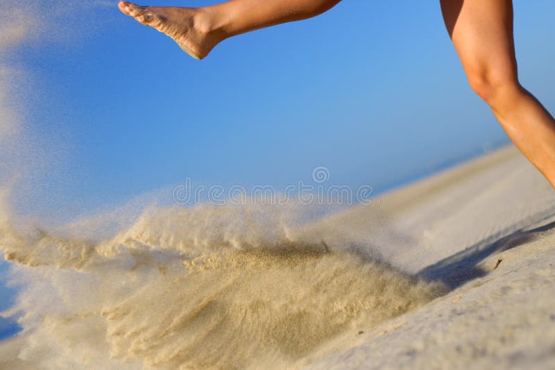 Kick stock photo. Image of hooves, body, blue, foot, beach - 658720