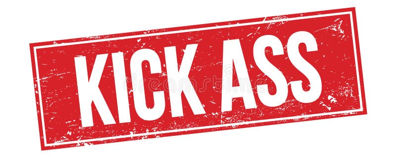 KICK Text on Red Grungy Rectangle Stamp Stock Illustration ...