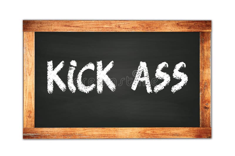 KICK Text Written on Wooden Frame School Blackboard Stock Photo - Image ...