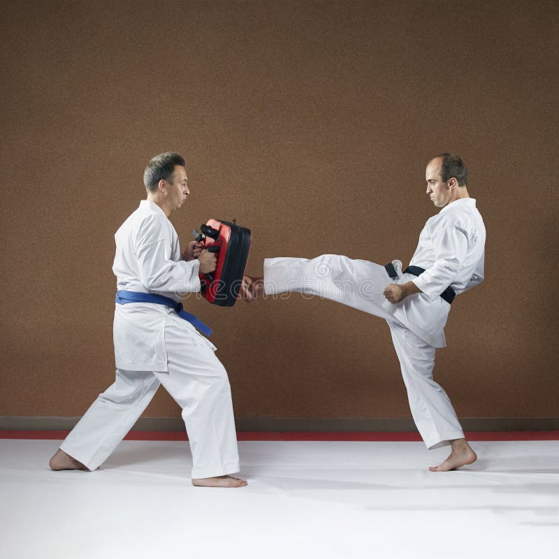 Direct Kick the Athlete is Kicking the Simulator Stock Photo - Image of ...