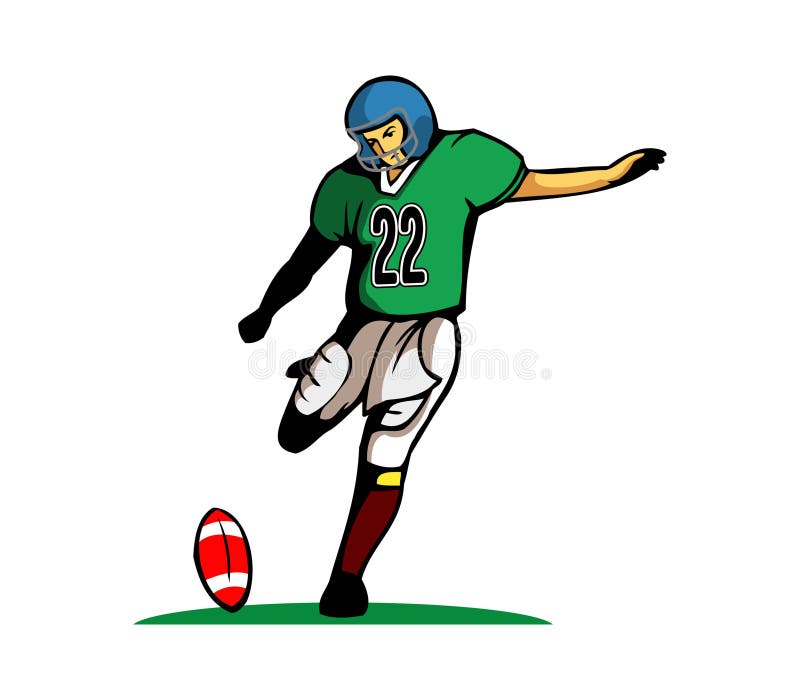 Kick Ball Pose stock vector. Illustration of super, football - 84054170