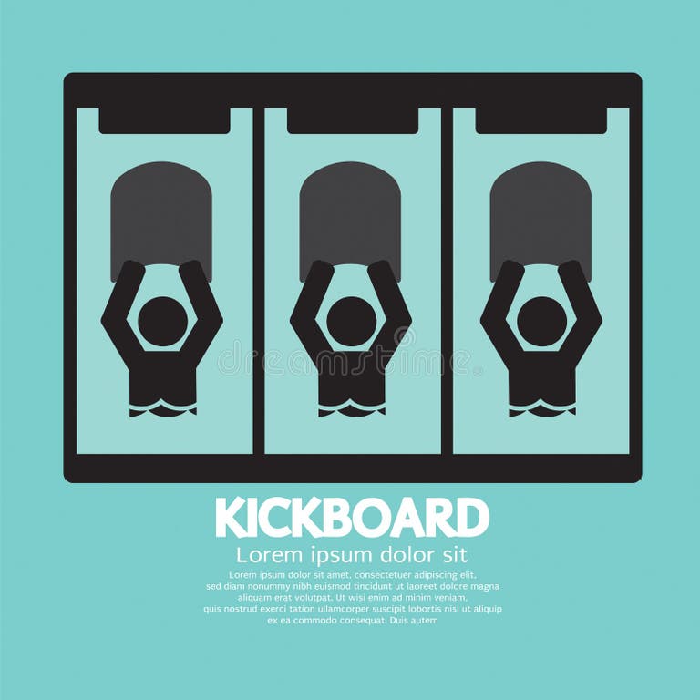 Kick Board Black Symbol stock vector. Illustration of vector - 50922000