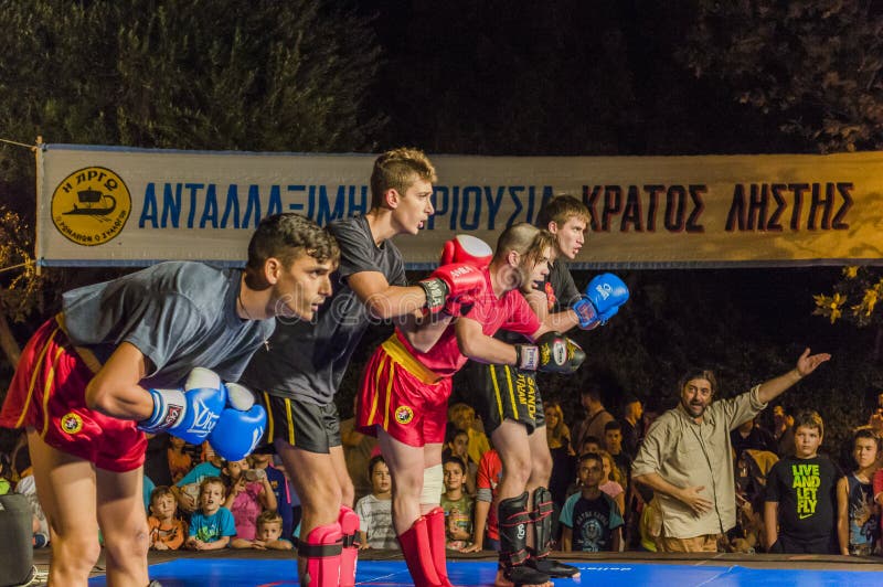 Kick Box fight editorial stock image. Image of attack - 60006299