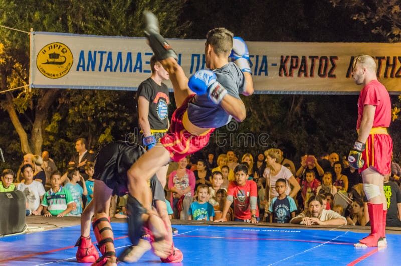 Kick Box fight editorial image. Image of athens, black - 60005330