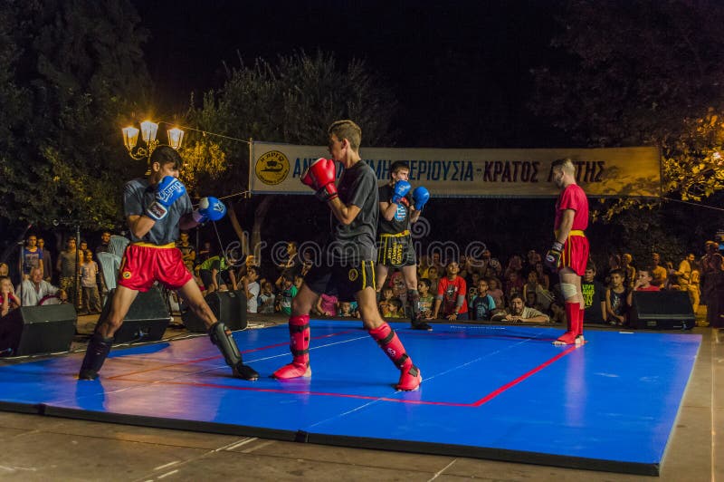 Kick Box fight editorial image. Image of pairs, time - 60005950