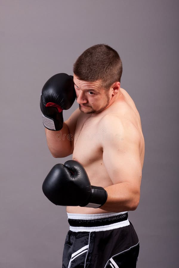 Kick-boxer stock image. Image of duke, heavy, anger, kick - 15590061