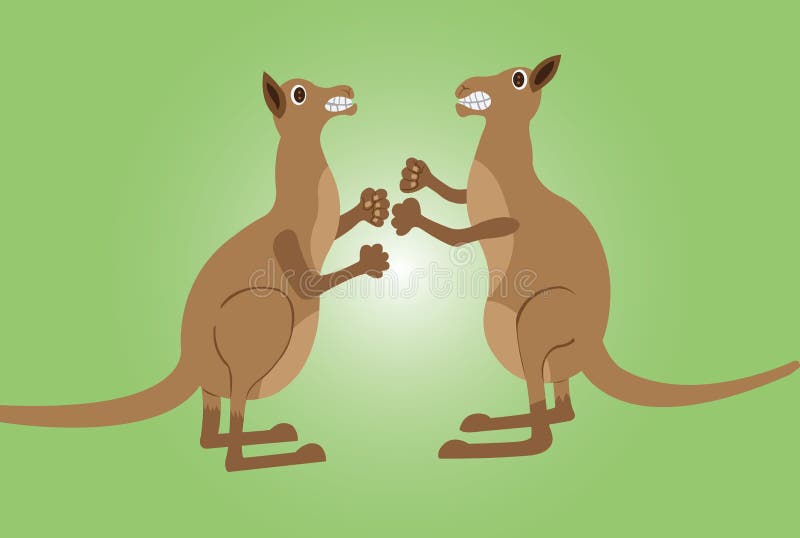 Kangaroos Fighting Stock Illustrations – 5 Kangaroos Fighting Stock ...