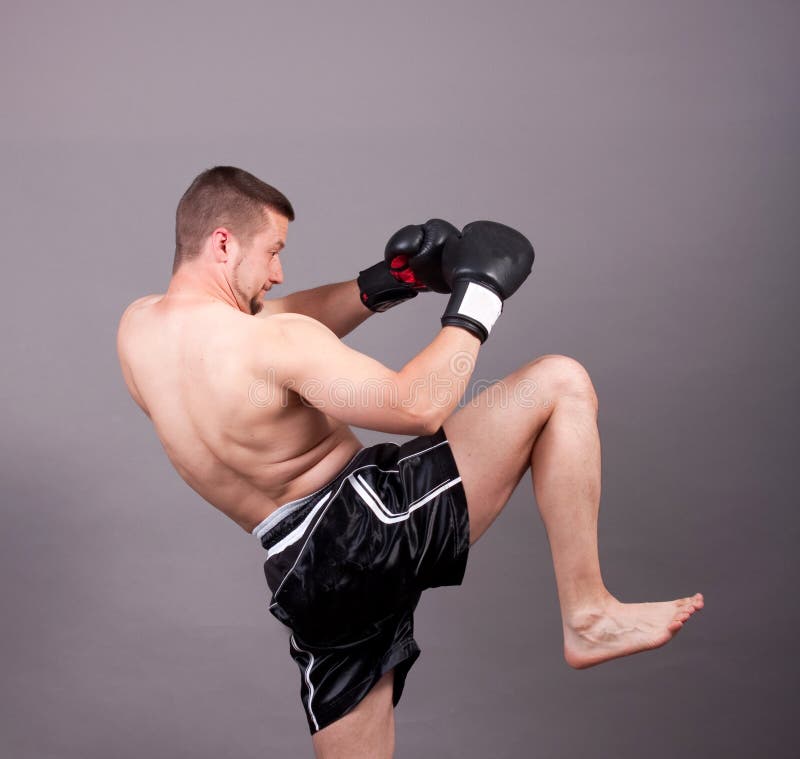 Kick-boxer stock photo. Image of heavy, boxer, hard, aggression - 41041138
