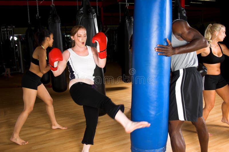 Kick Boxing Class stock photo. Image of slip, sport, training - 2774250