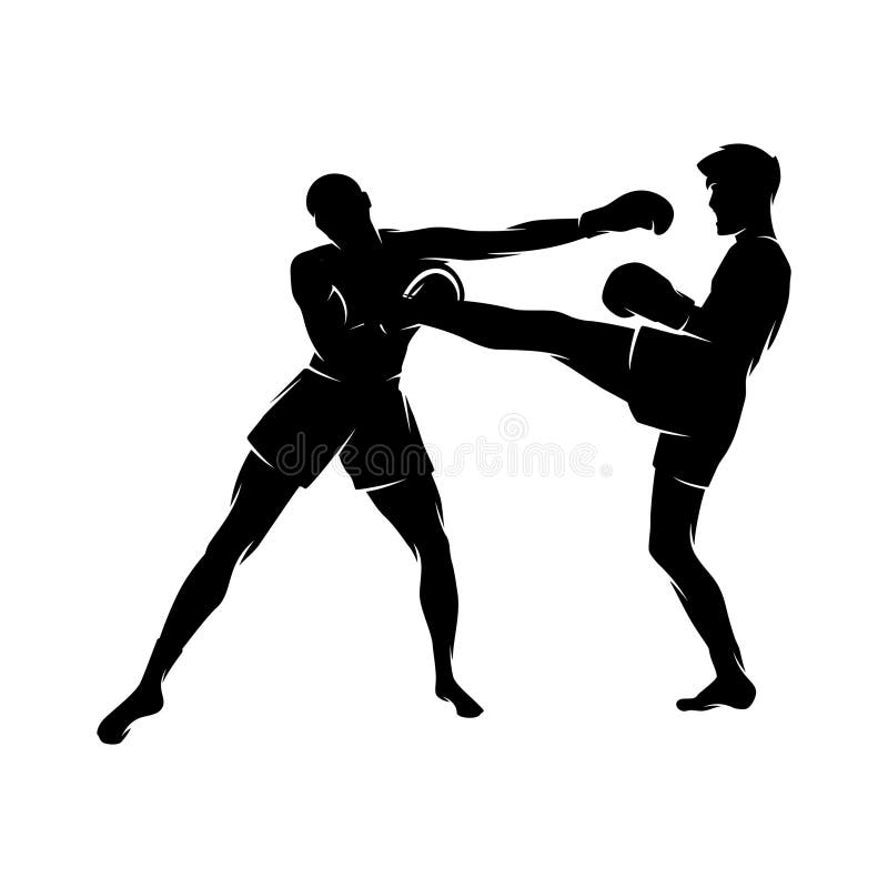 Kick Boxing and Mixed Martial Arts Logo Vector Stock Vector ...