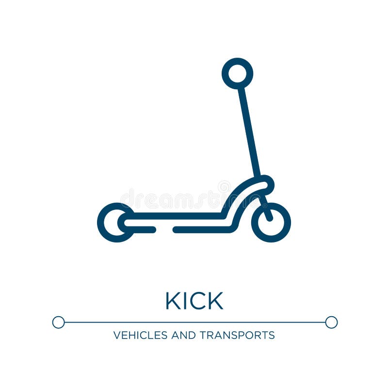 Kick Icon. Linear Vector Illustration from Transportation Collection ...