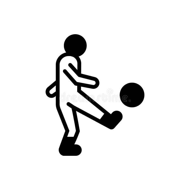 Black Solid Icon for Kick, Thwack and Fun Stock Vector - Illustration ...