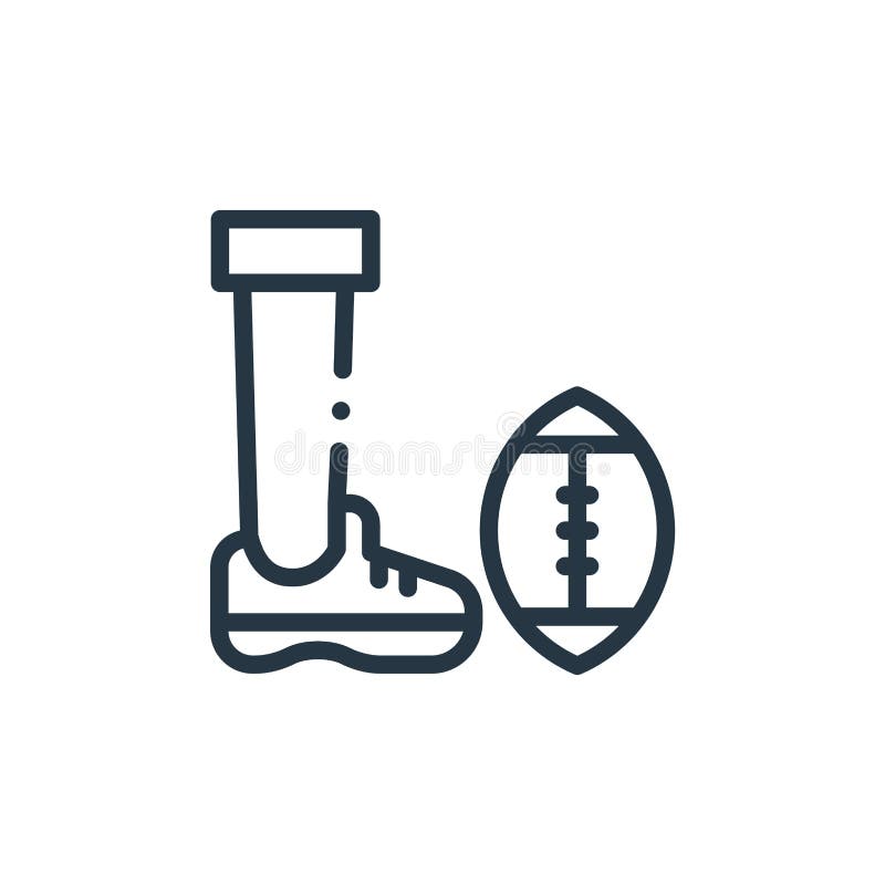 Kick Icon Vector from American Football Concept. Thin Line Illustration ...