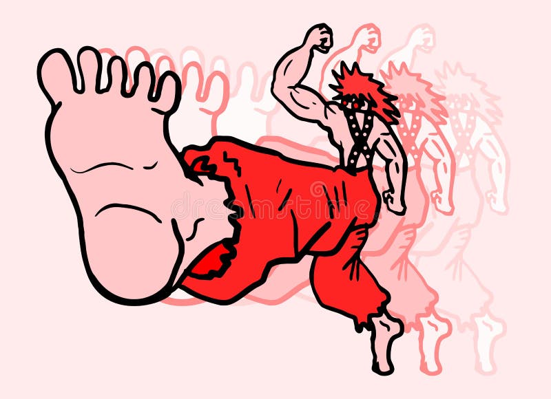 Kick man stock vector. Illustration of defense, kind - 39081817