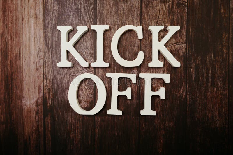 Kick Off Alphabet Letter Top View on Green Grass Stock Image - Image of ...