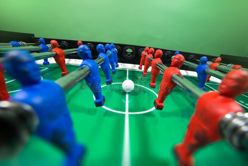 Kick Off on a Football Table Stock Image - Image of table, relax: 96895875