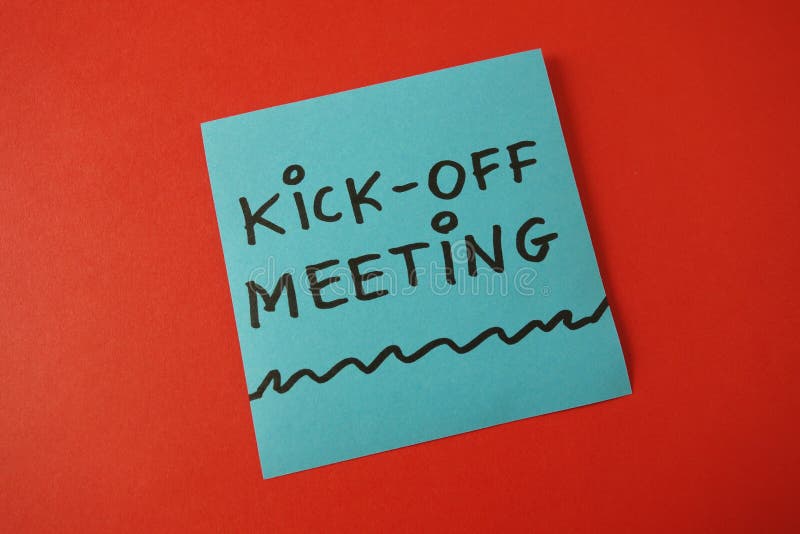 KICK-OFF MEETING - Business Concept, Message on the Sticker on Folder ...