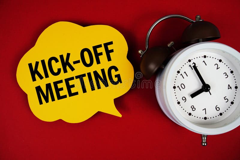 KICK-OFF MEETING - Business Concept, Message on the Sticker on Folder ...