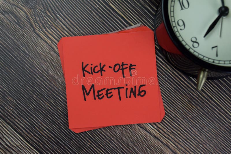 KICK-OFF MEETING - Business Concept, Message on the Sticker on Folder ...