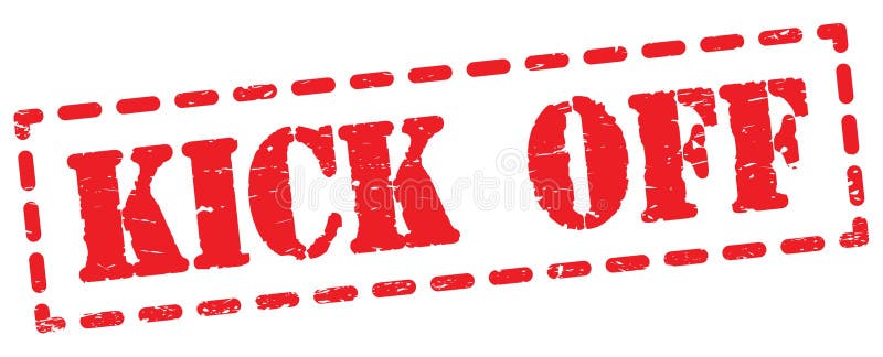 KICK OFF Text Written on Red Stamp Sign Stock Illustration ...