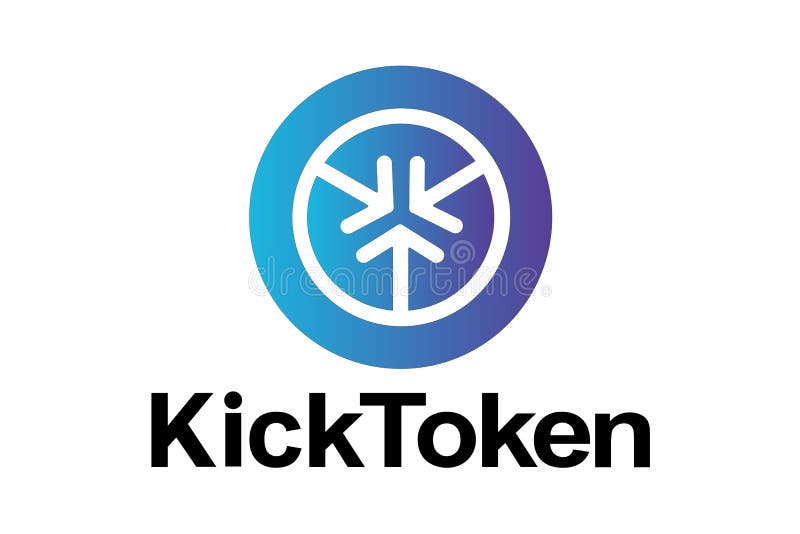 Kick Token Logos Vector Logo Text Icon Author S Development Editorial ...