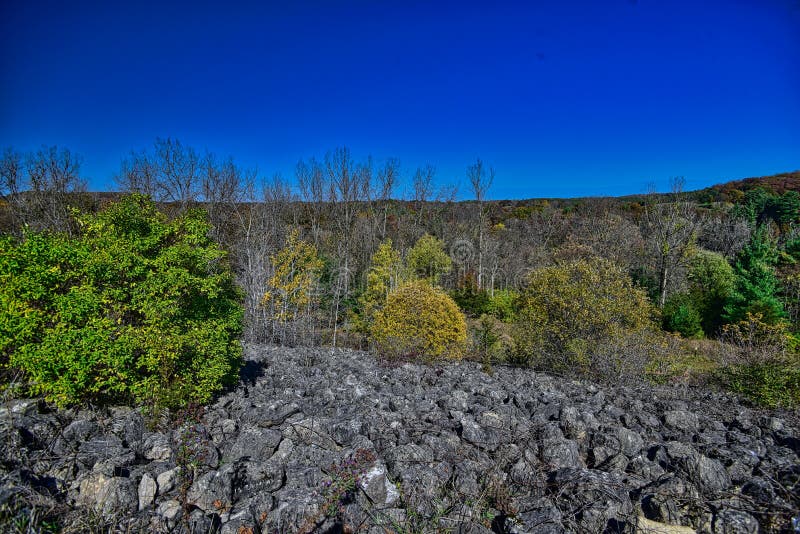 Kickapoo Valley Reserve Rock Pile for Dam Project Stock Image - Image ...
