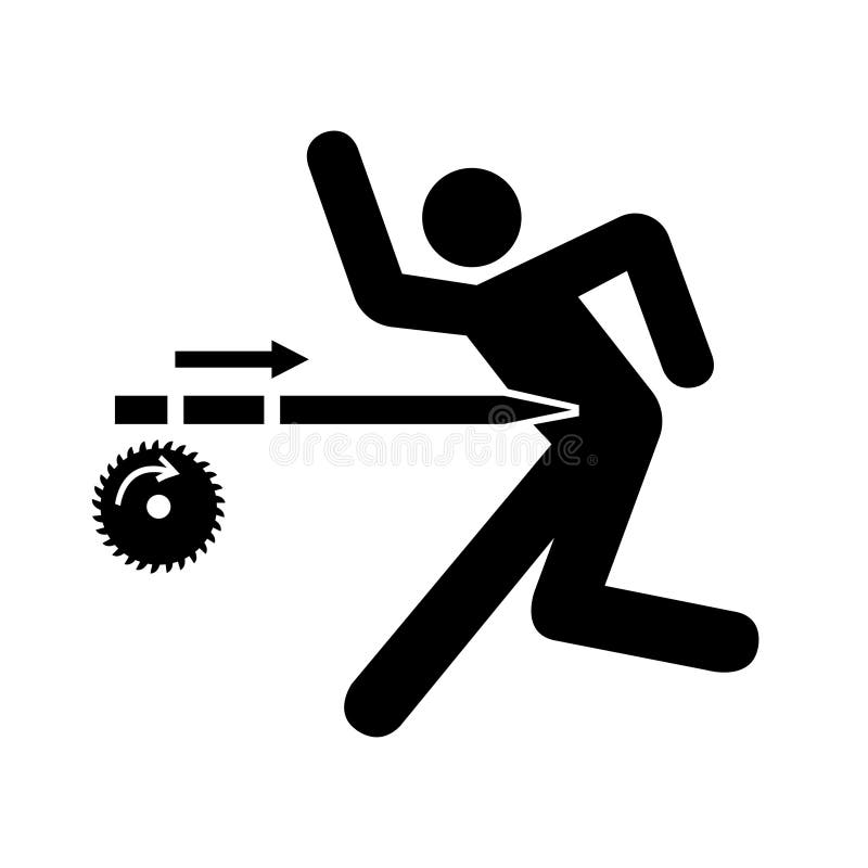 Danger Kickback Hazard Symbol Sign, Vector Illustration, Isolate on ...