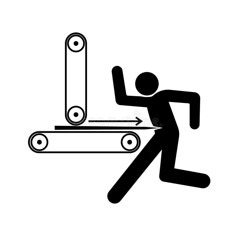 Danger Kickback Hazard Symbol Sign, Vector Illustration, Isolate on ...