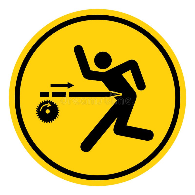 Kickback Hazard Symbol Sign, Vector Illustration, Isolate on White ...